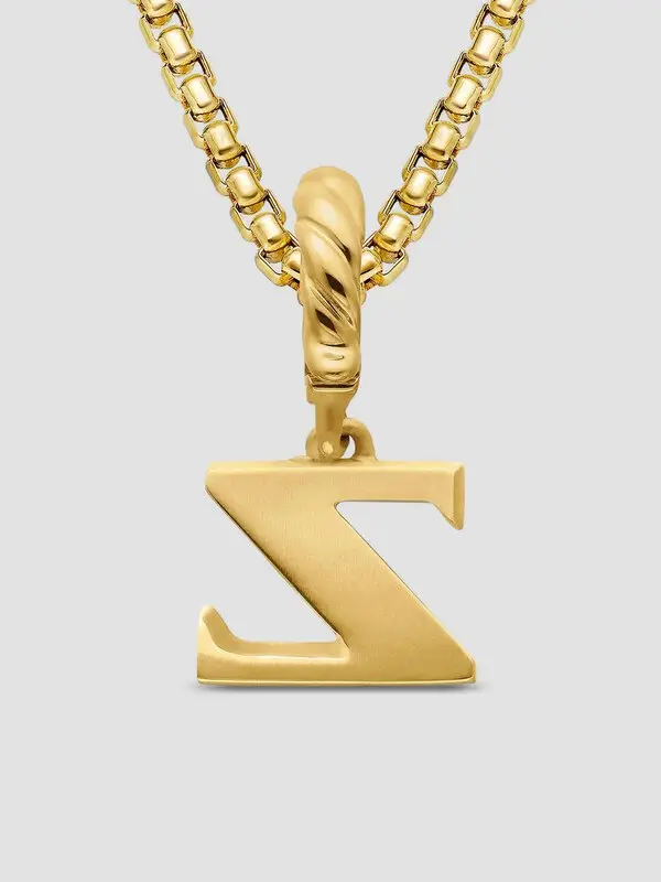 David Yurman Pavé Initial Pendant In 18k Yellow Gold - Initial Z