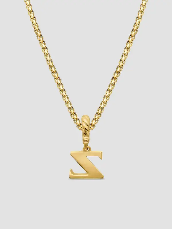 David Yurman Pavé Initial Pendant In 18k Yellow Gold - Initial Z