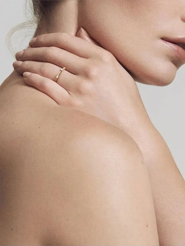 David Yurman Cable Collectibles Stations Stack Ring In 18k Yellow - Gold