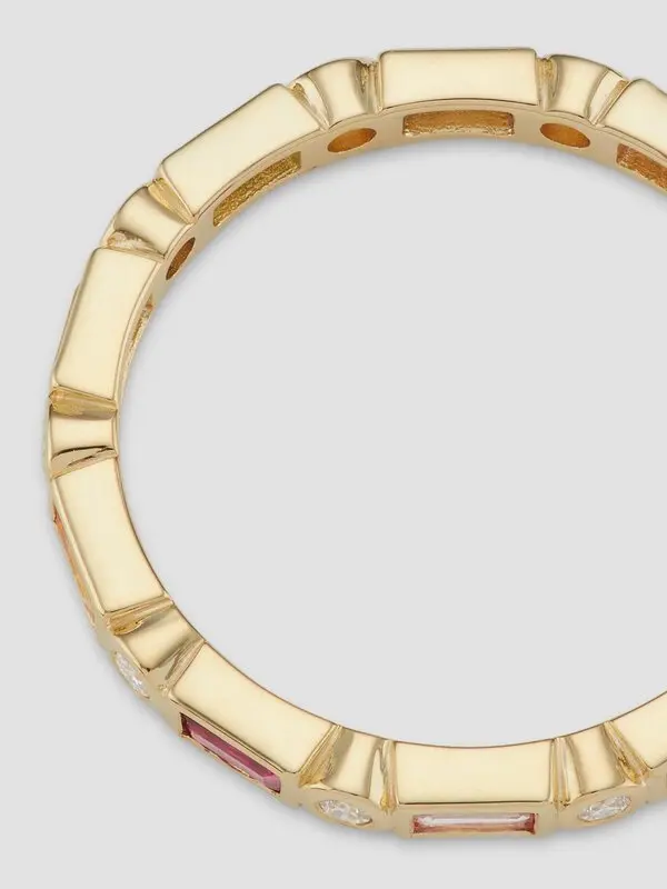 SYDNEY EVAN 14k Yellow Gold & Multi-gemstone Eternity Band - Rainbow