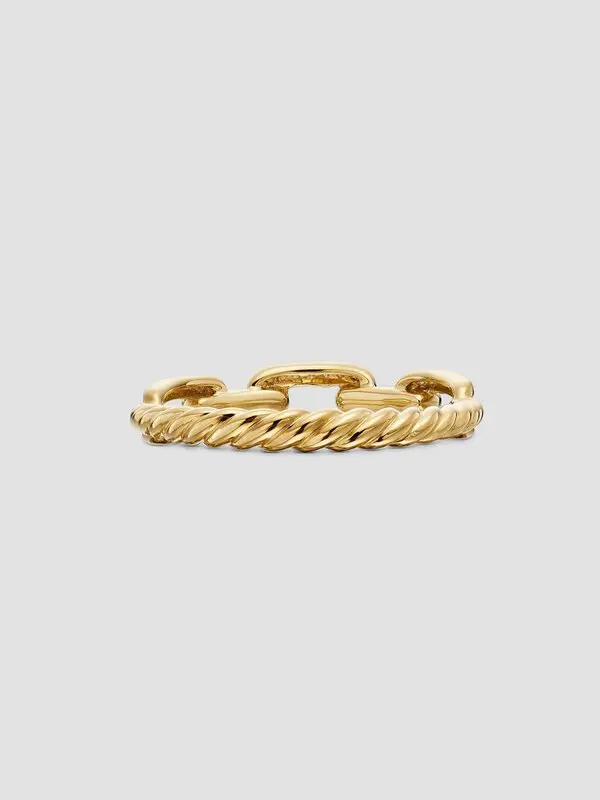 David Yurman Stax Chain Link Ring In 18k - Gold