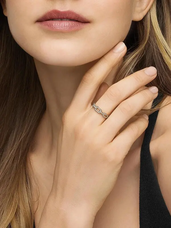 David Yurman Stax Chain Link Ring In 18k - Gold
