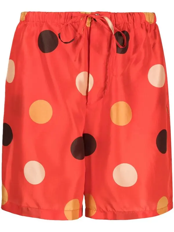 Aspesi Polka-dot Thigh-length Shorts - Red