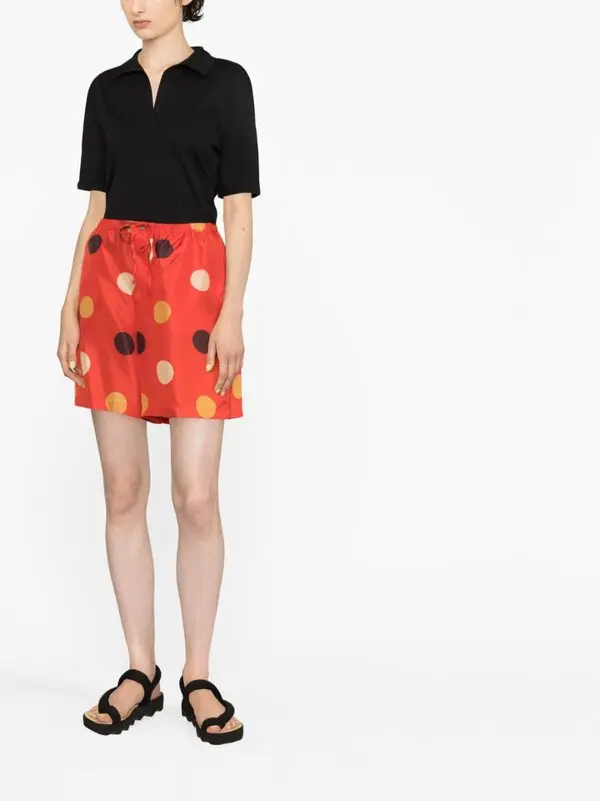 Aspesi Polka-dot Thigh-length Shorts - Red