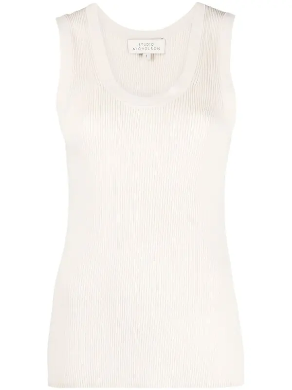 Studio Nicholson Ribbed-knit Tank Top - Neutrals