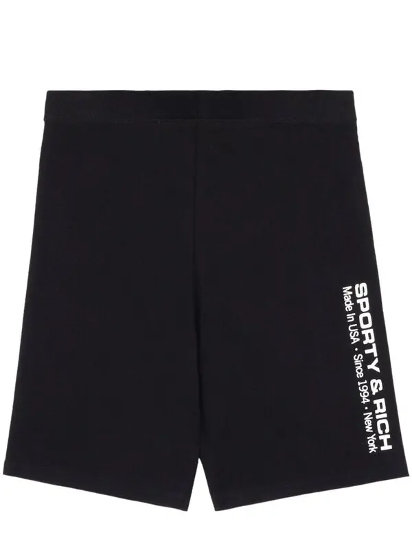 SPORTY & RICH Logo Cycling Shorts