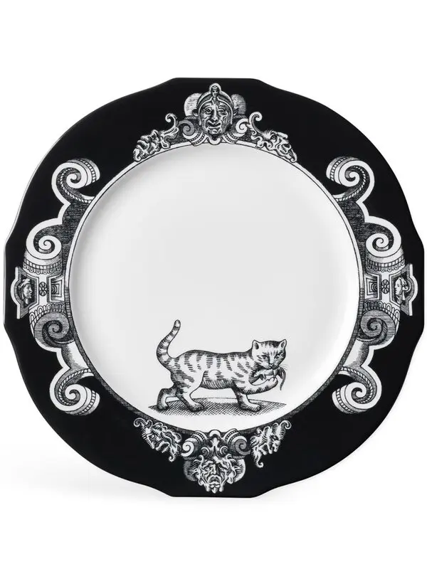 Gucci Cat Charger Plate - Black