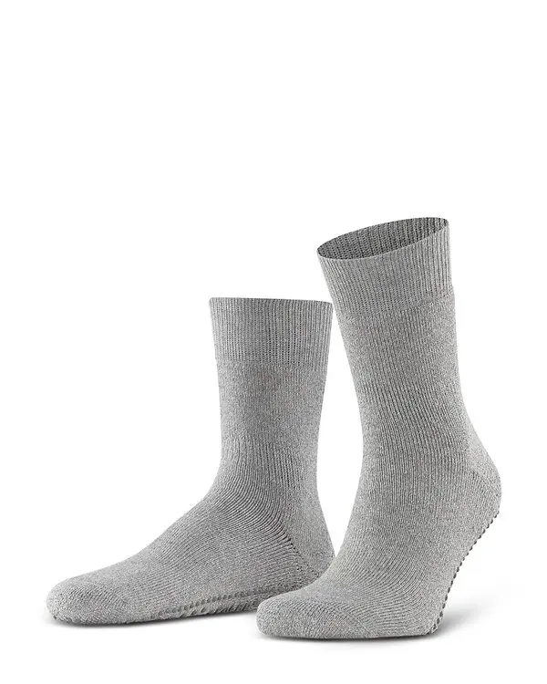 Falke Homepads Cotton Blend Slipper Socks - Light Gray