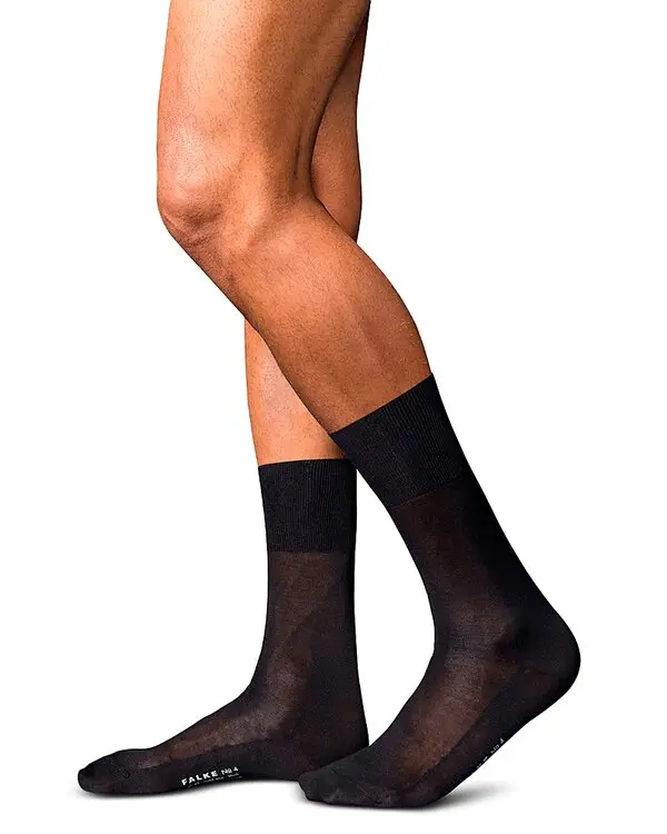 Falke No. 4 Silk & Nylon Dress Socks - Black