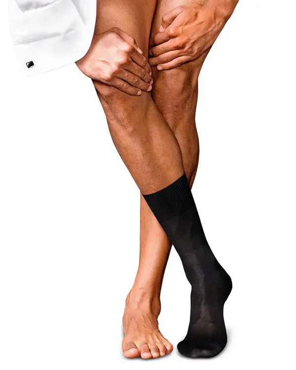 Falke No. 4 Silk And Nylon Dress Socks - Black