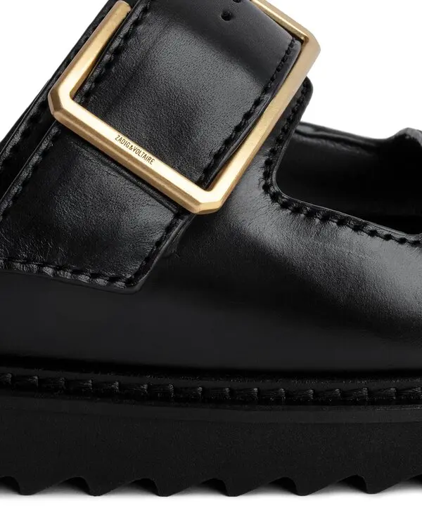 Zadig&Voltaire Alpha Cecilia Black Slide Sandals
