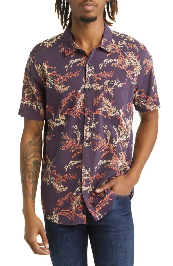 Rvca Anytime Short Sleeve Button-up Shirt