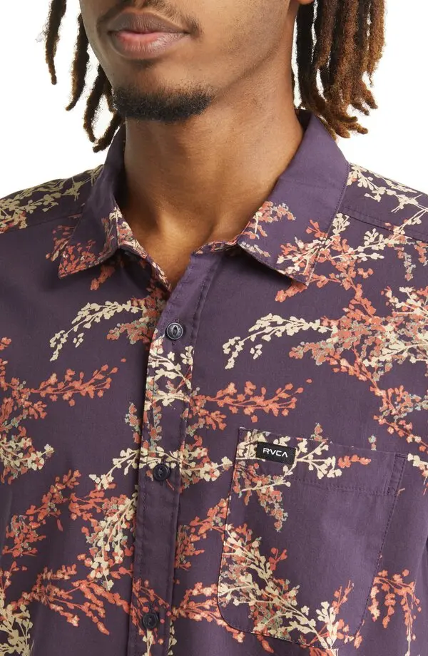 Rvca Anytime Short Sleeve Button-up Shirt