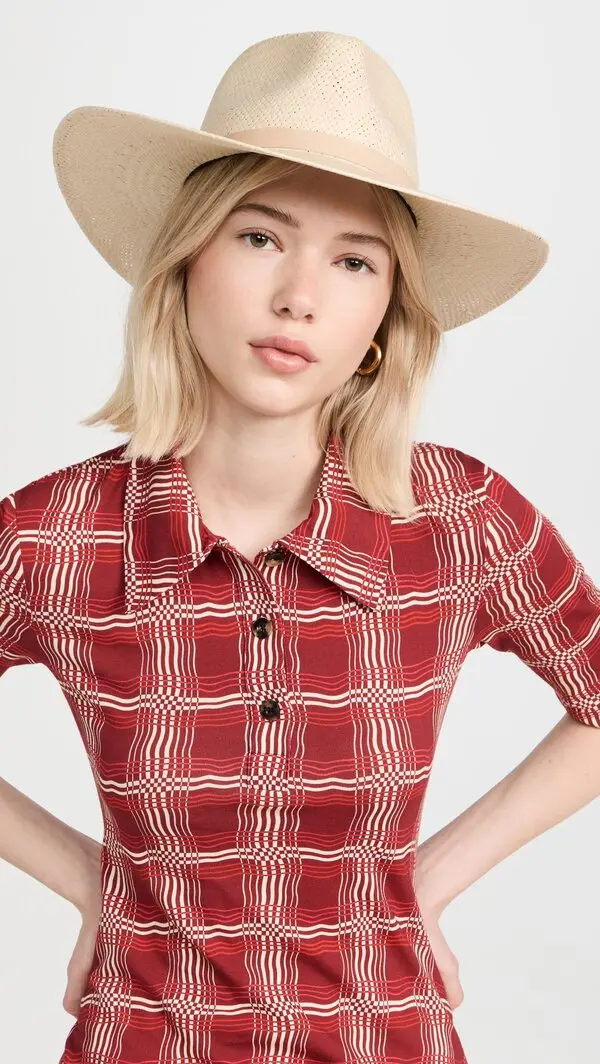 Janessa Leoné Sherman Straw Panama Hat - Natural