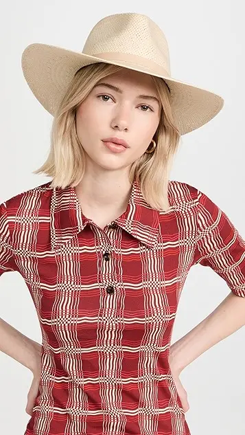 Janessa Leoné Sherman Straw Panama Hat - Natural