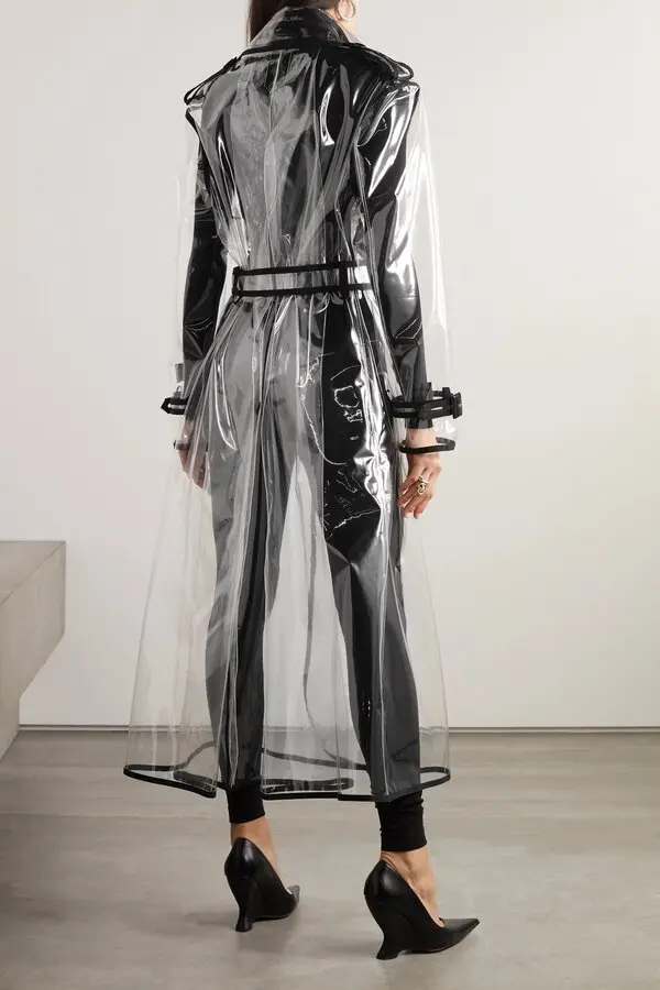 Dolce & Gabbana Piped Cotton-trimmed Pvc Trench Coat - Neutrals