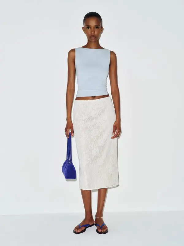 REFORMATION Dusk Knit Top - Blue