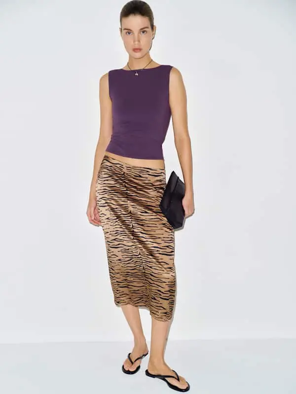 REFORMATION Dusk Knit Top - Purple