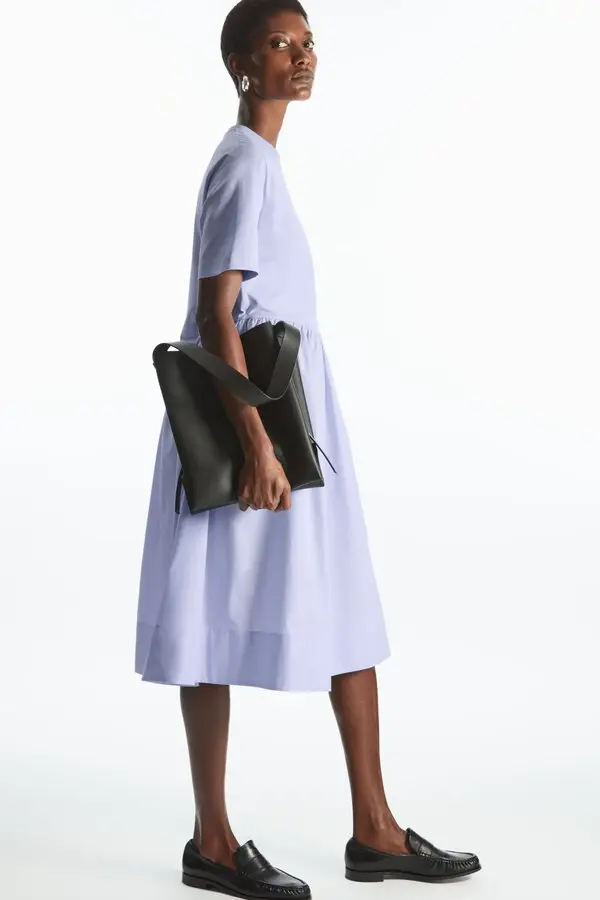 navy blue dress for baby girl COS' Throw-On Dress Is the Chicest I've Seen, Hands Down
