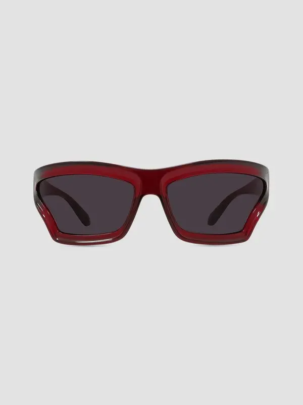 Loewe Paula's Ibiza Mask Sunglasses - Translucent Red Dark Grey