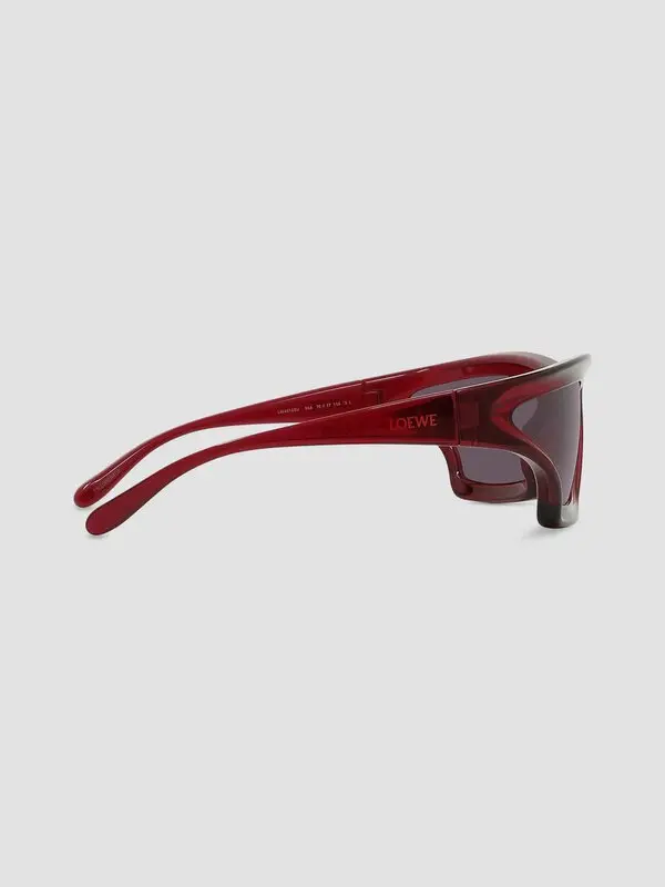 Loewe Paula's Ibiza Mask Sunglasses - Translucent Red Dark Grey