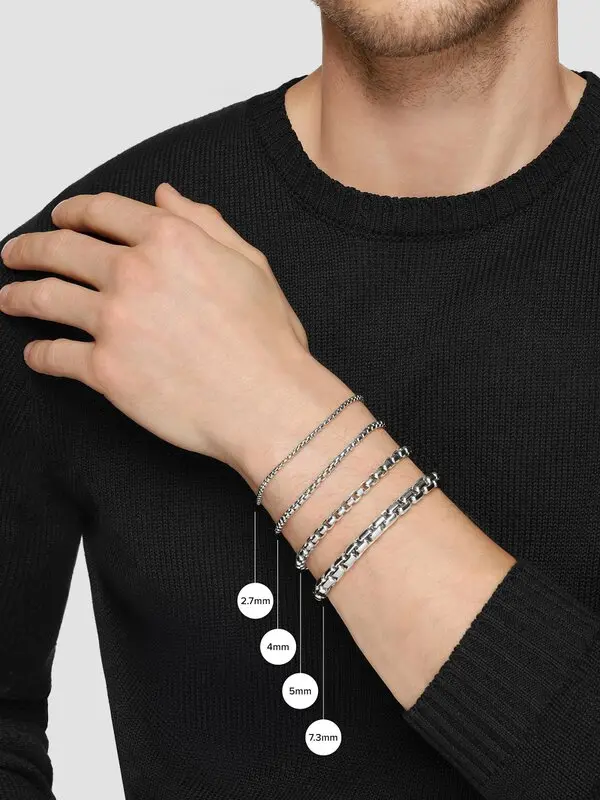 David Yurman Box Chain Bracelet - Silver