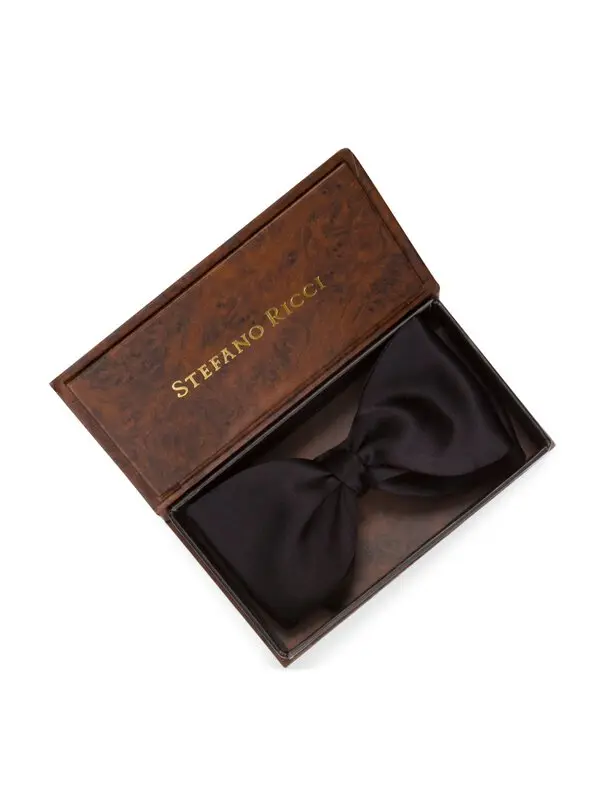 Stefano Ricci Silk Self Bow-tie - Black