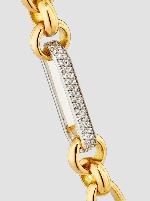 Roberto Coin Two-tone 18k & 0.38 Tcw Diamond Paper Clip Chain Necklace/18