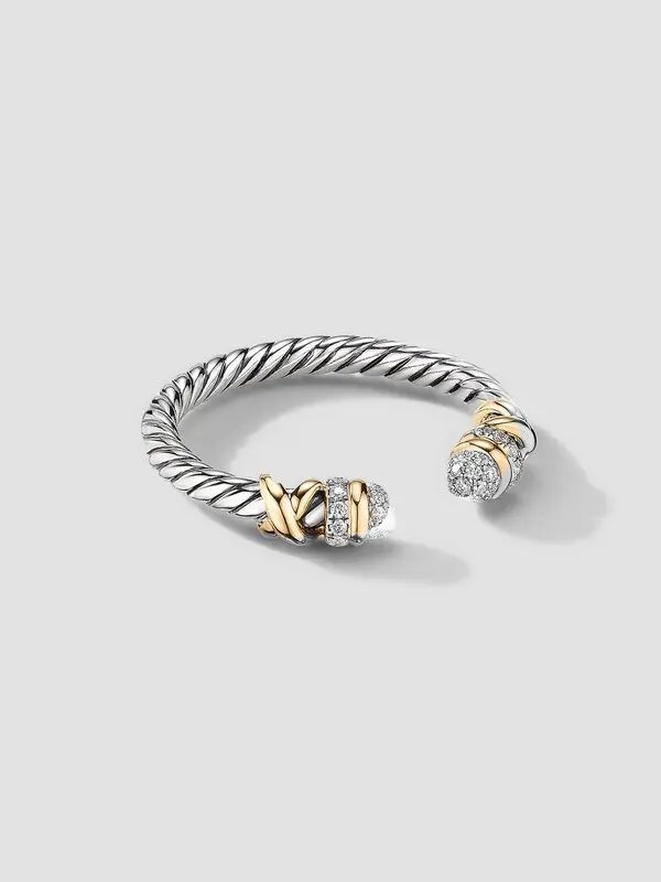 David Yurman Petite Helena Open Ring In Sterling Silver - Multi