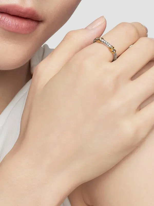 David Yurman Petite Helena Wrap Band Ring In Sterling Silver