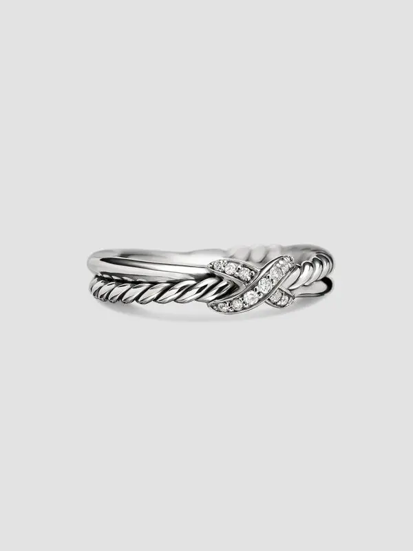 David Yurman Petite X Ring - Diamond