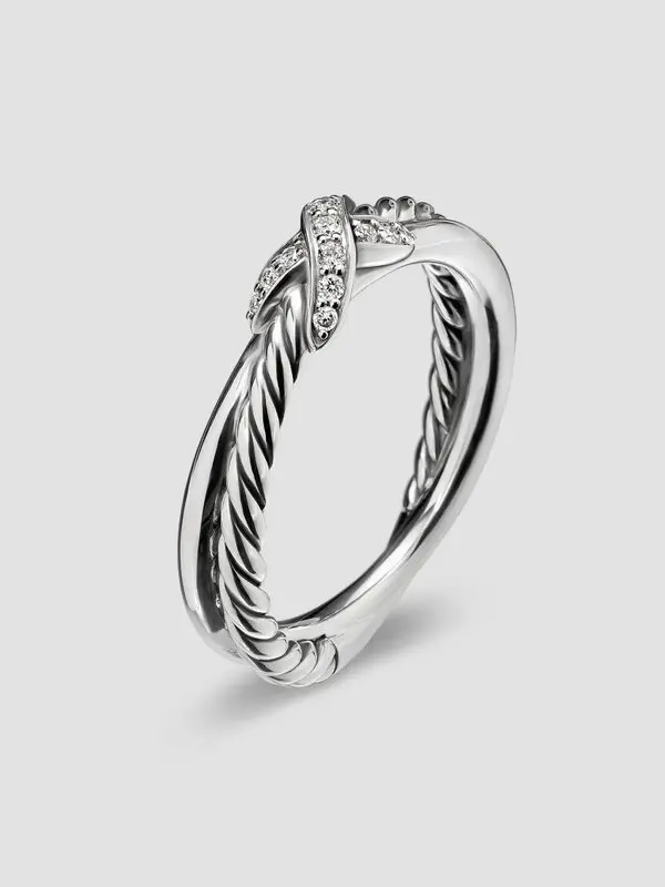 David Yurman Petite X Ring - Diamond