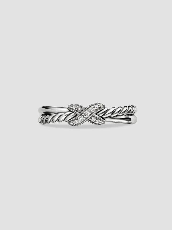 David Yurman Petite X Ring - Diamond