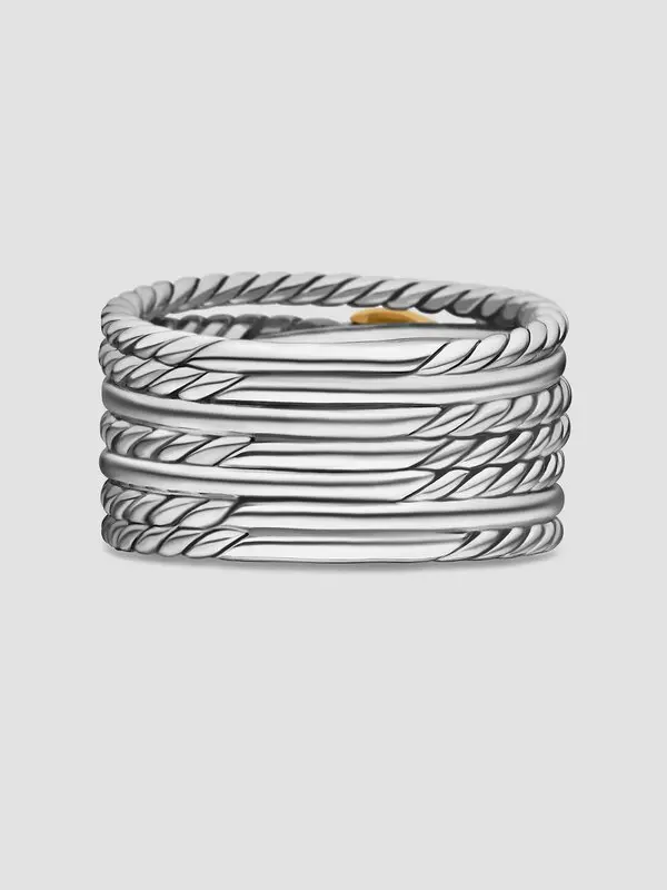 David Yurman Double X Crossover Ring In Sterling - Silver