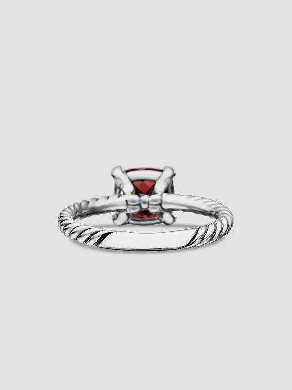 David Yurman Chatelaine Ring With Pavé Diamonds - Garnet