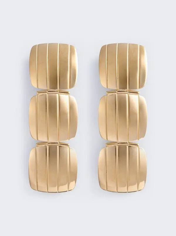 IVI Slot Clip Earrings - Gold