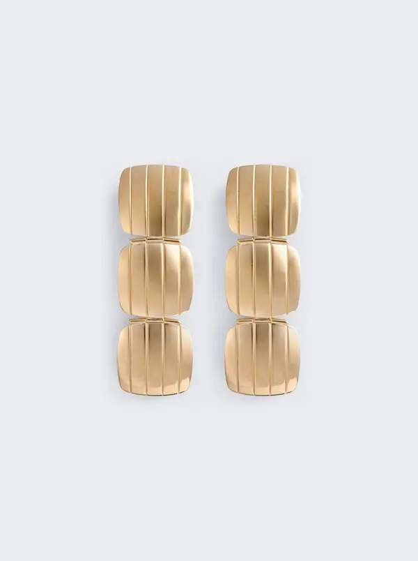 IVI Slot Clip Earrings - Gold