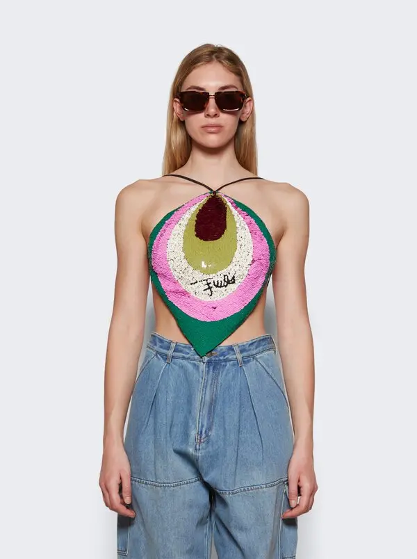 Emilio Pucci Sequin Halter Top