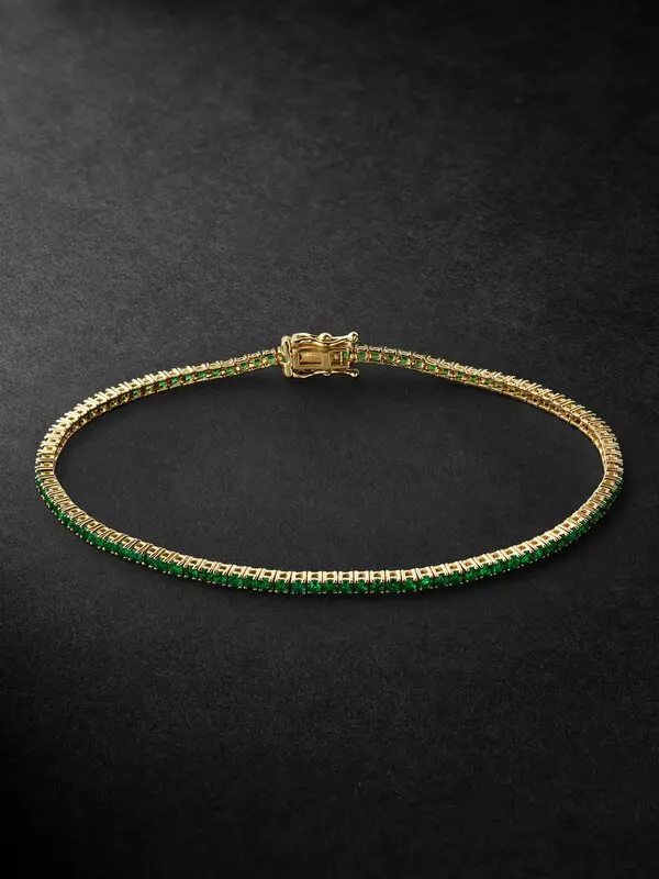 SYDNEY EVAN And Emerald Bracelet - Gold