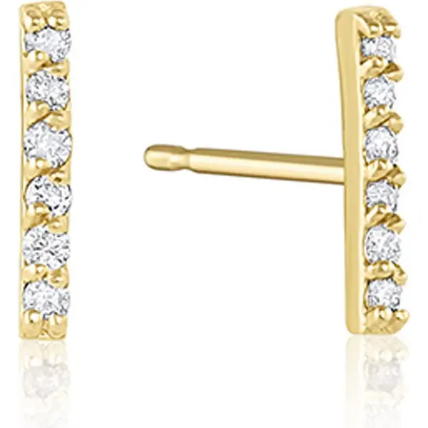 SET & STONES Cairo Diamond Stud Earrings - Yellow Gold