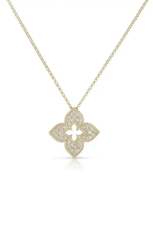 Roberto Coin Venetian Princess Diamond Pendant Necklace - Yellow Gold