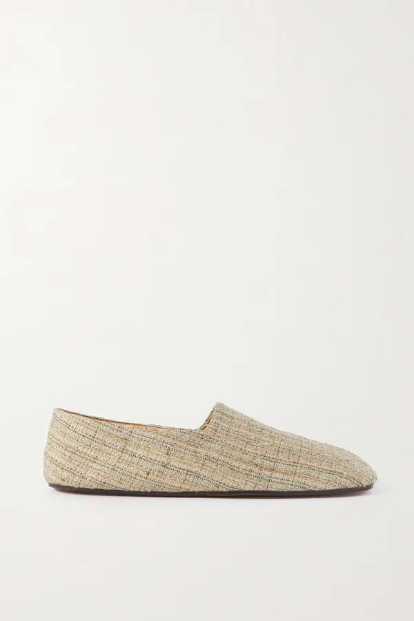 Loro Piana Andria Canvas Loafers - Beige
