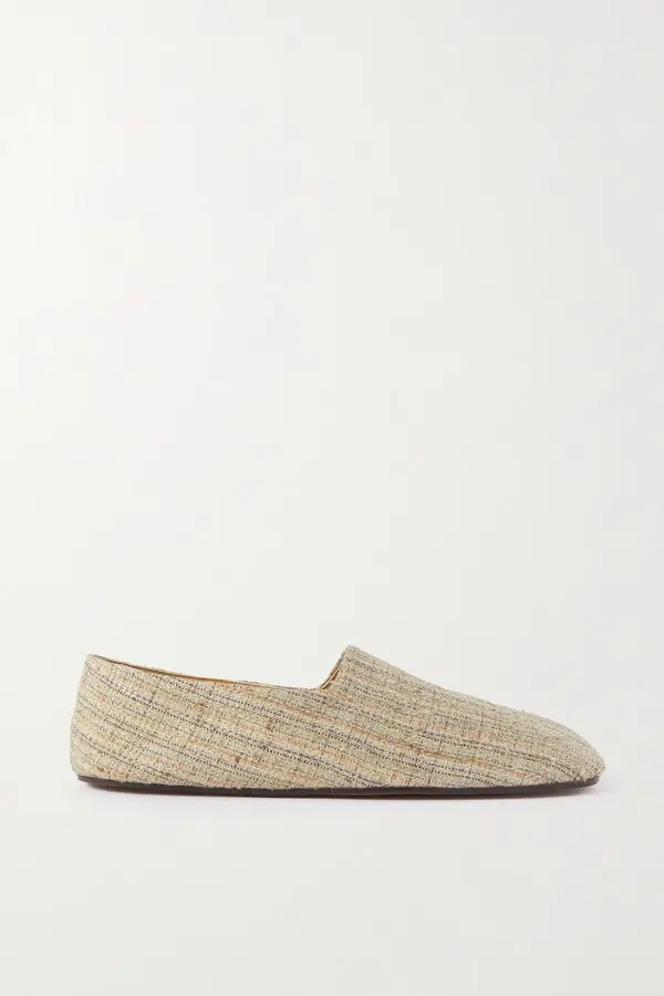 Loro Piana Andria Canvas Loafers
