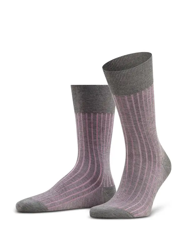 Falke Shadow Mercerized Dress Socks - Ash
