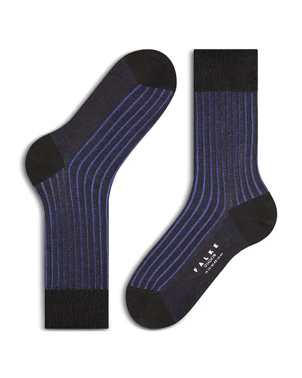 Falke Shadow Mercerized Dress Socks - Black