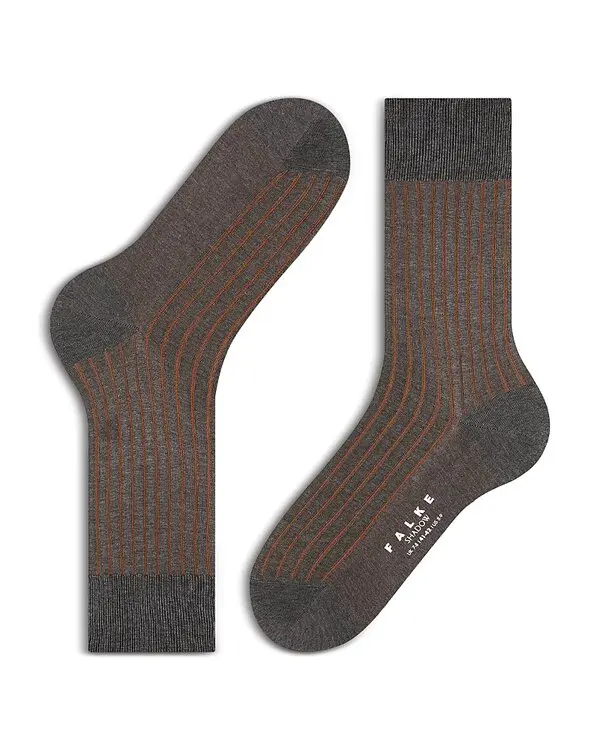 Falke Shadow Mercerized Dress Socks - Flannel