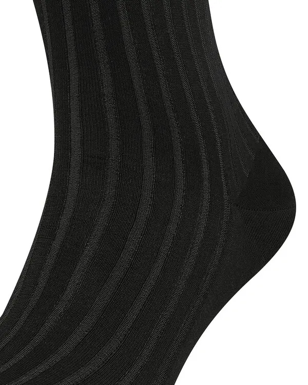 Falke Shadow Mercerized Dress Socks - Gray/white