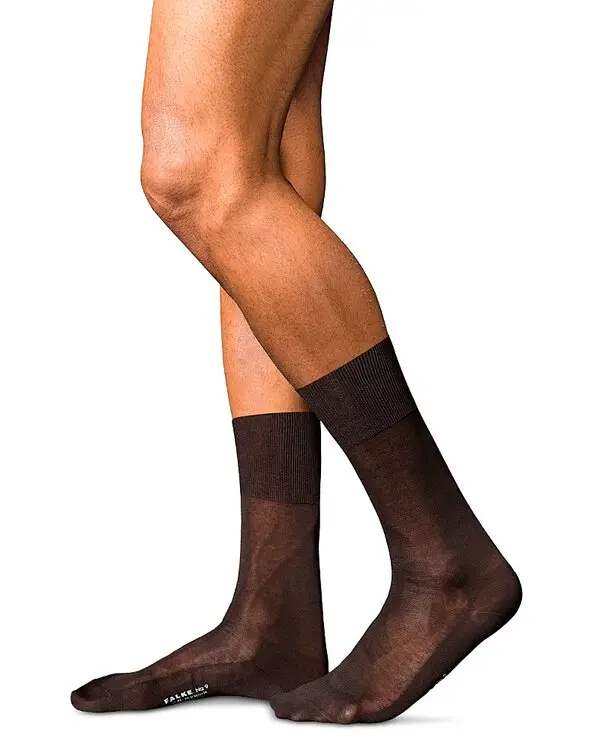 Falke No. 9 Fil D'ecosse Mercerized Dress Socks - Brown