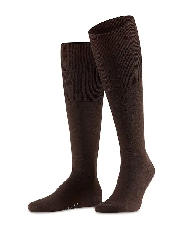 Falke Airport Merino Wool Blend Knee High Socks - Brown