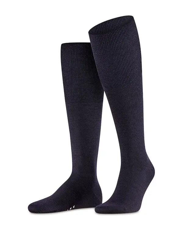 Falke Airport Merino Wool Blend Knee High Socks - Dark Navy